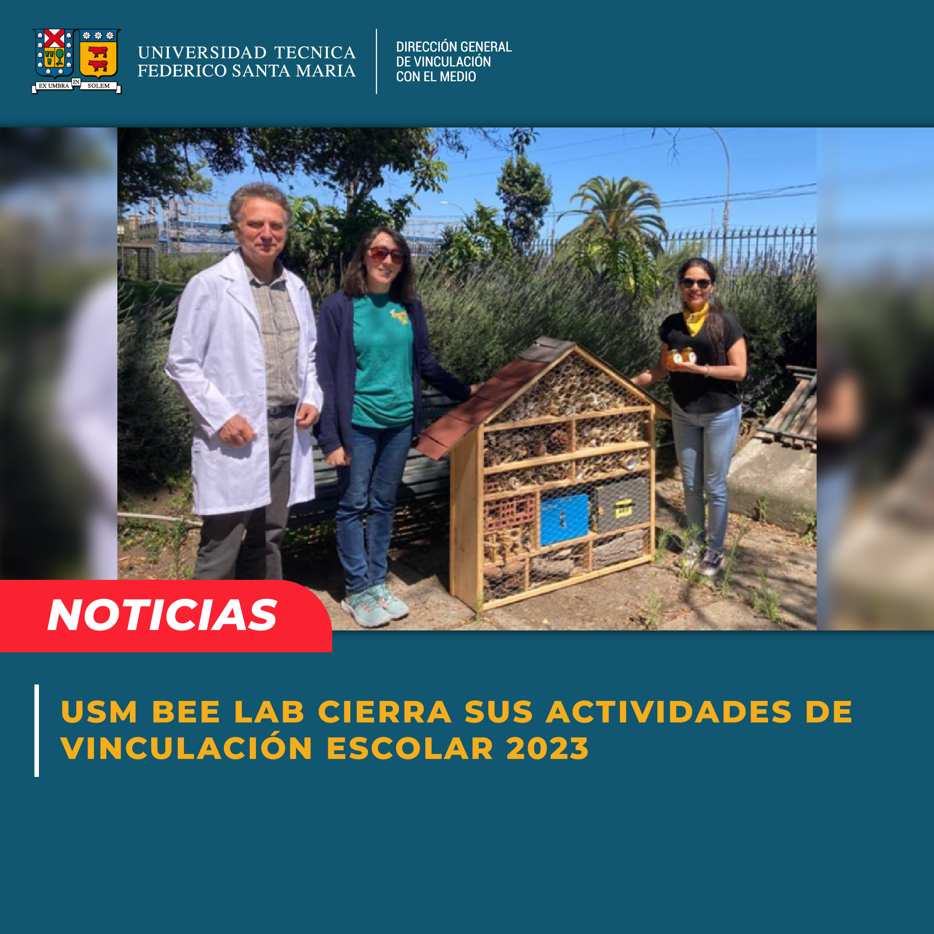 USM Bee Lab cierra sus actividades de vinculación escolar 2023 | DGVM